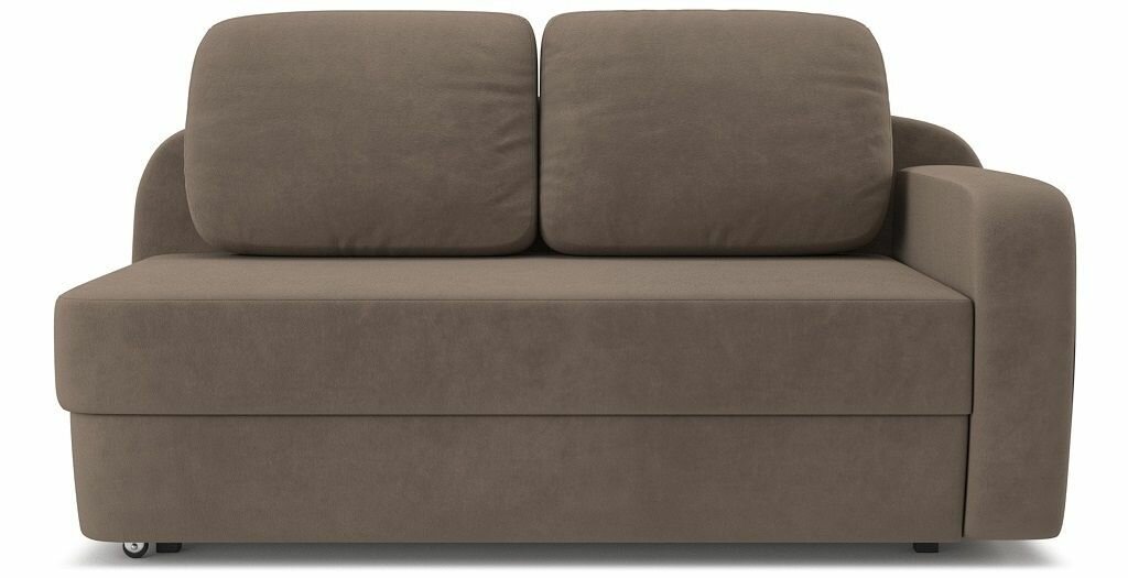 Кушетка, раскладная, PUSHE Альта, правый угол, коричневый Noel beige