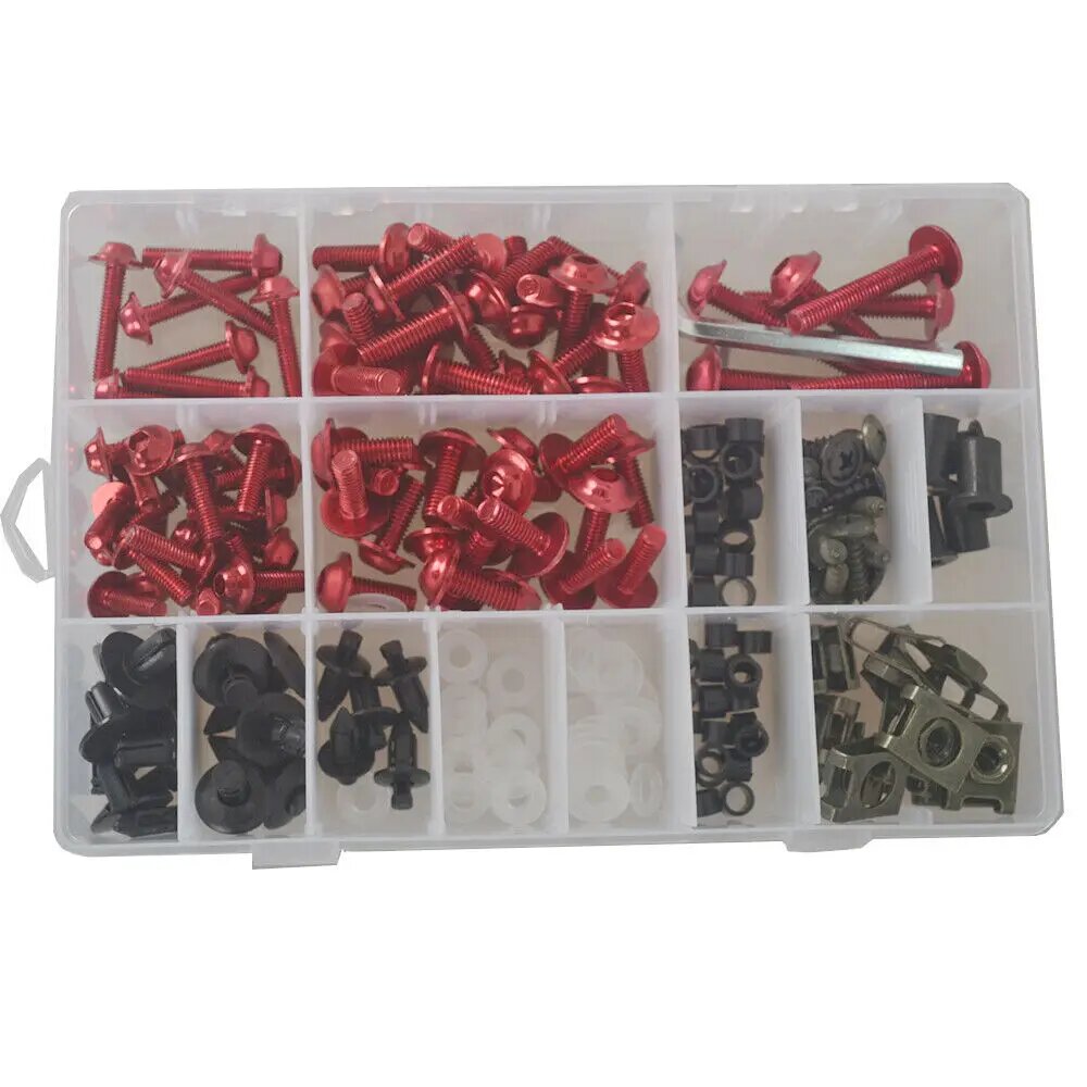 Для Honda CBR 600 F3 1995-1998 200x полный комплект болтов обтекателя, винты Красный, Красный