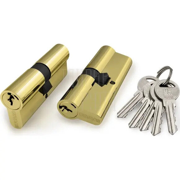 Цилиндровый механизм Fuaro (Фуаро) (100 ZA/60) 1000ZAKey60 mm (25+10+25) латунь