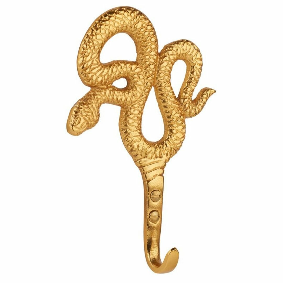 Крючок настенный GIFT COMPANY GOTHAM SNAKE 78566 золотой 110x165x30
