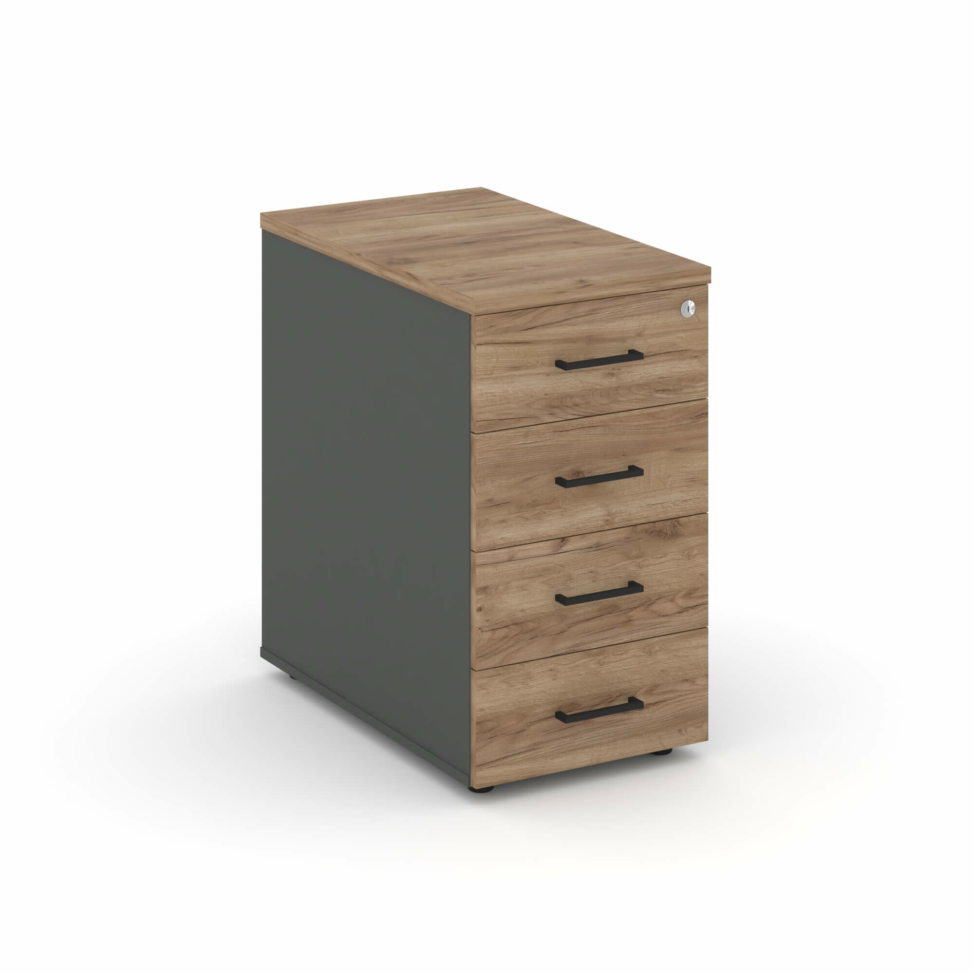 Тумба приставная Стайл Проджект/Style Project Riva SN. TOP-001 Дуб Табак / Антрацит 416*600*750
