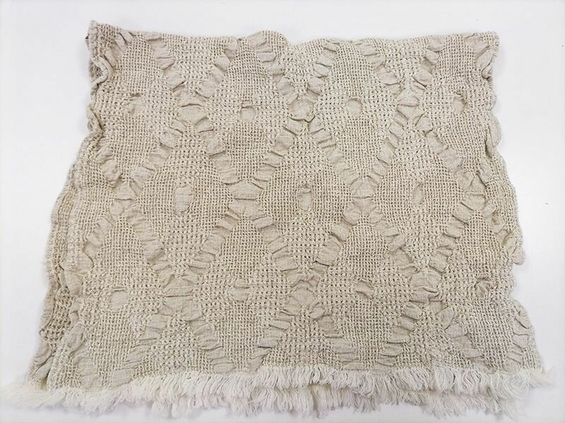 Полотенце льняное банное умягченное "Альба серая" 60х110 см. Линпротекс