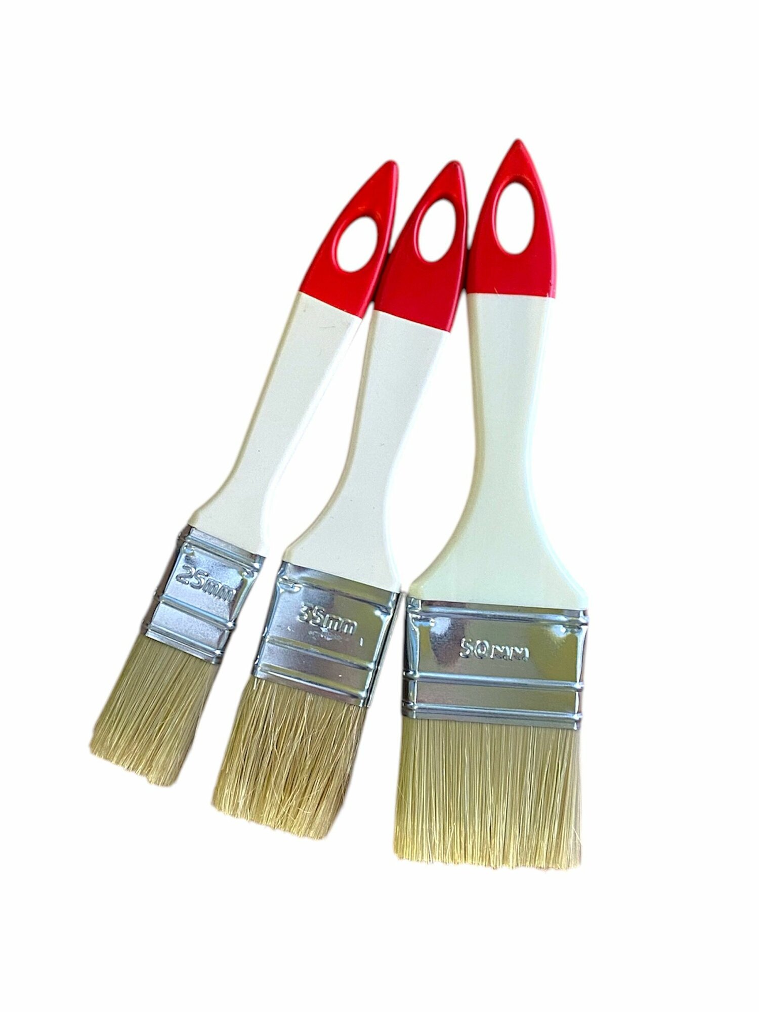 Кисть малярная. Набор кистей 3шт: 25,35,50 мм плоская прямоугольная