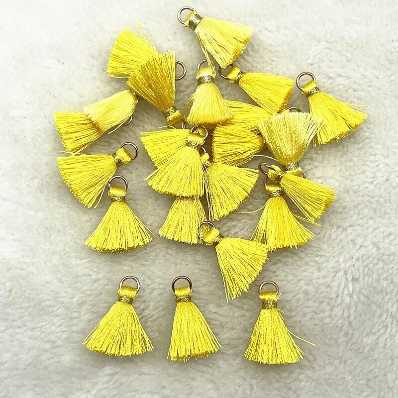 Хлопковые подвески-кисточки HWGTBBRR 20 мм, 10 шт. Желтый, 22