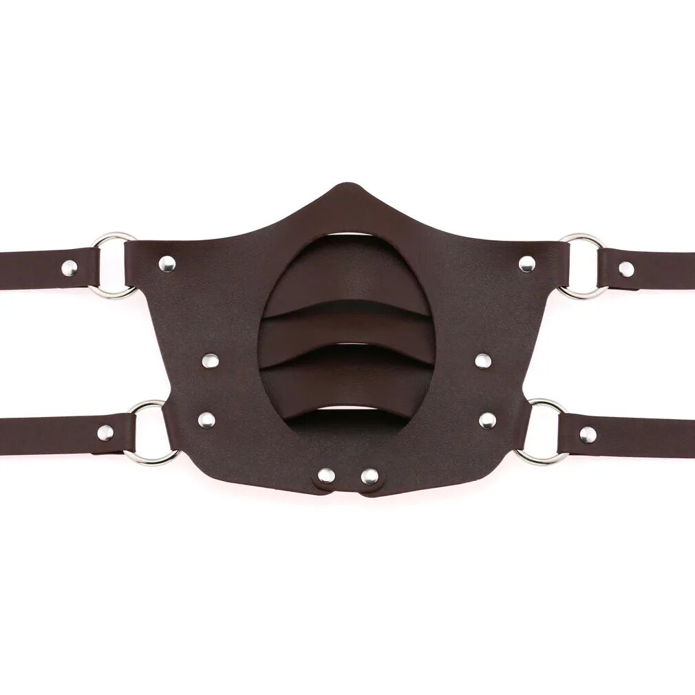 Кожаная маска Decopunk черная Dark coffee