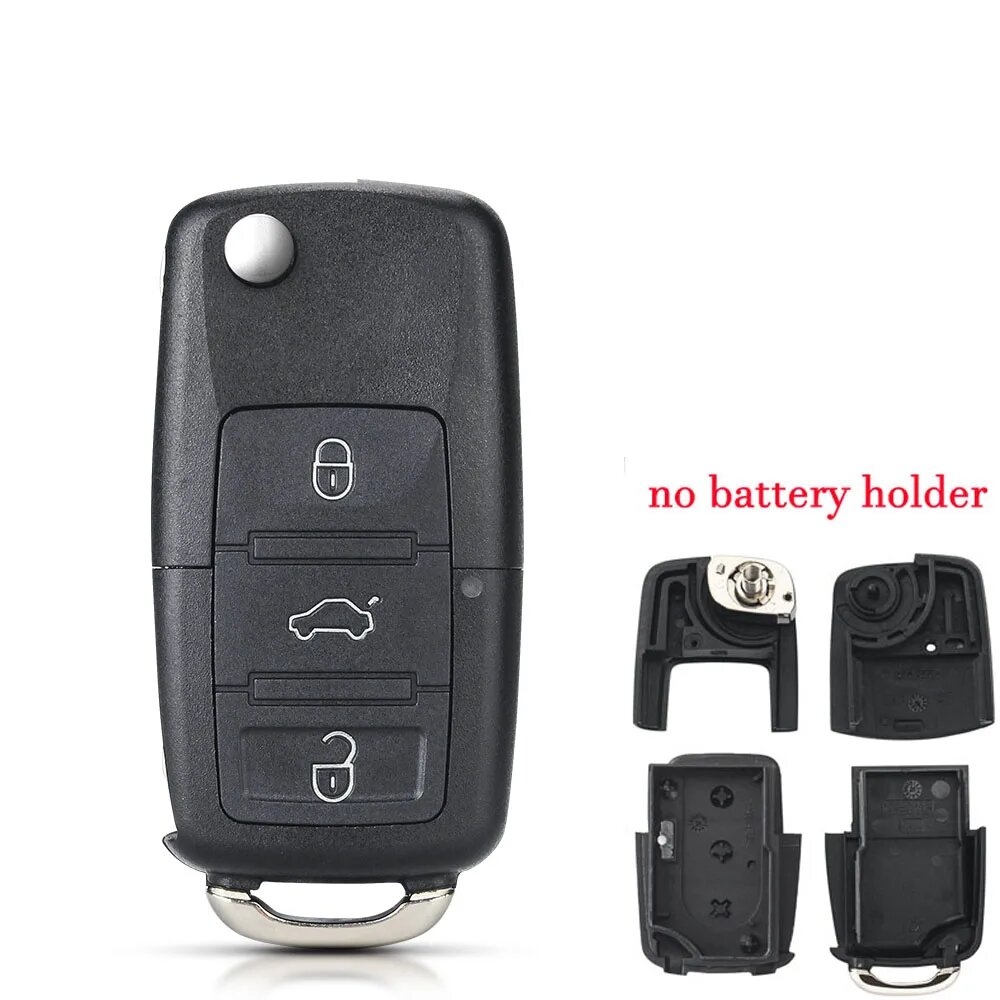 KEYYOU для VW Golf 4 5 Passat B5 B6 Polo Touran для сиденья для Skoda Key 2/3 кнопки откидной ключ автомобильный брелок без лезвия 3 Пуговицы