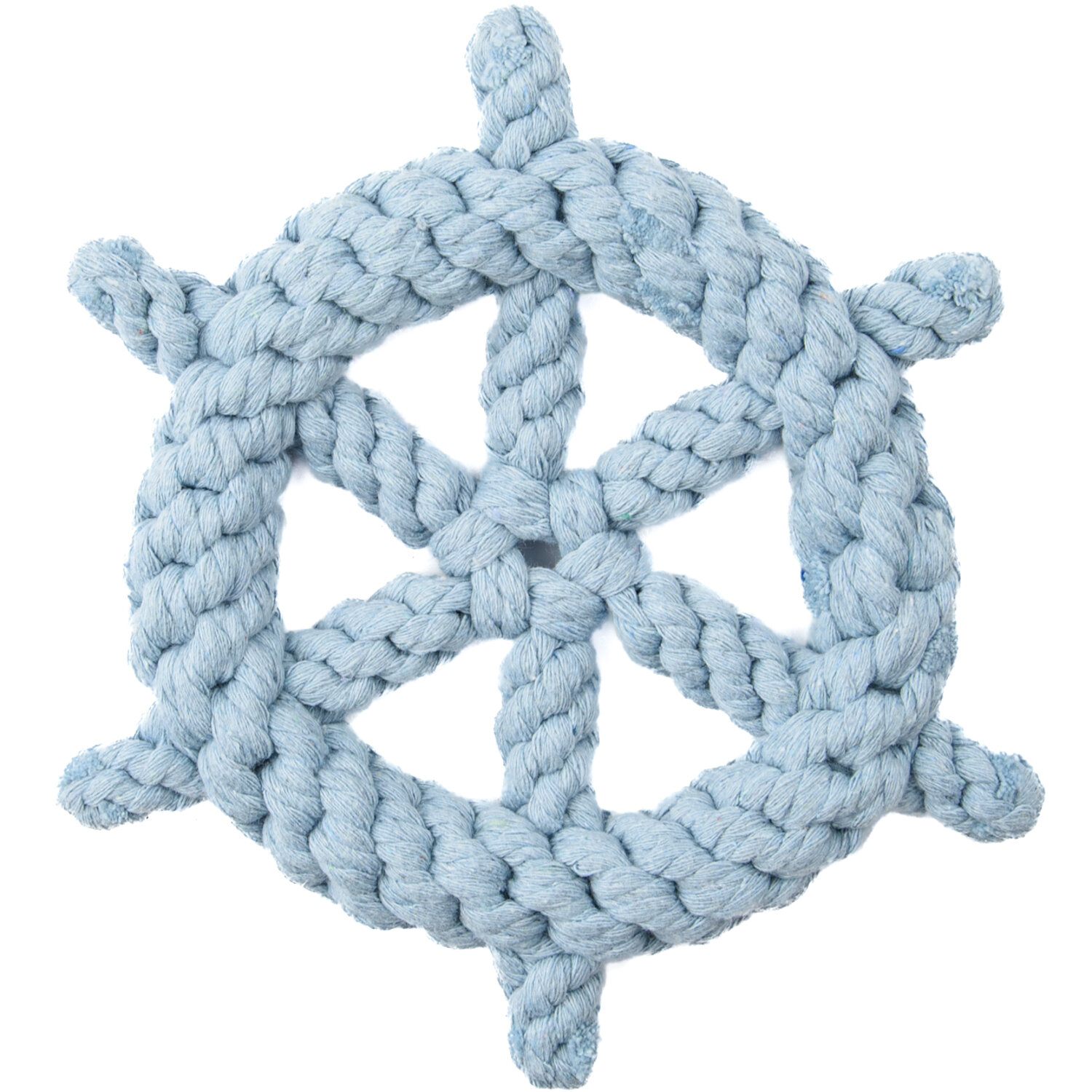 Игрушка из каната для собак Mr.Kranch Штурвал 20 см, цвет - голубой