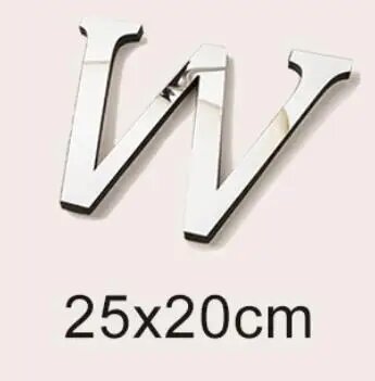 Большой размер 20 см, золото и серебро, 3D акриловая зеркальная поверхность, английские буквы, наклейки на стену, домашний декор, наклейки на стены, алфавит, художественная роспись