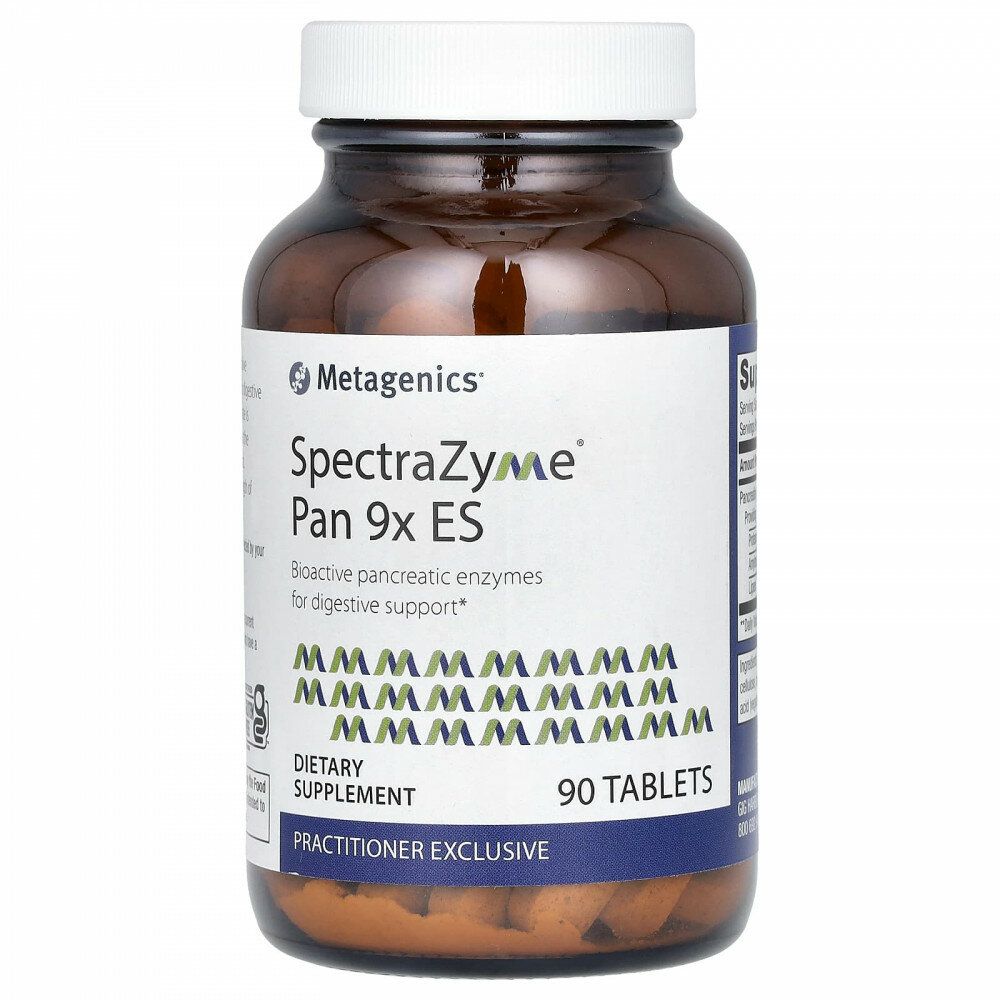Metagenics, SpectraZyme®, панкреатические ферменты, 90 таблеток