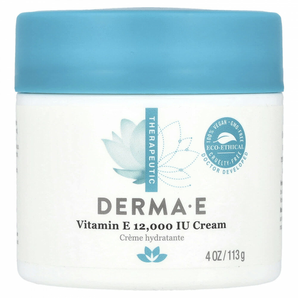DERMA E, крем с витамином Е, 113 г (4 унции)