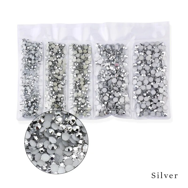 Стразы QIAO полимерные разноцветные 3-5 мм 2000 шт.