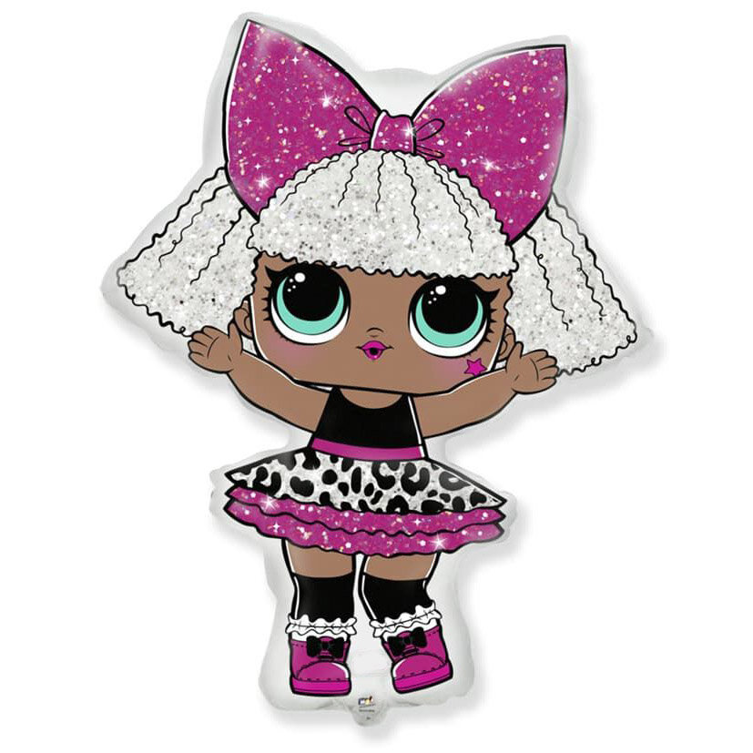 Воздушный шар из фольги. Фигура, Кукла ЛоЛ (LoL), Роскошная Дива (34'/86 см, ESP)