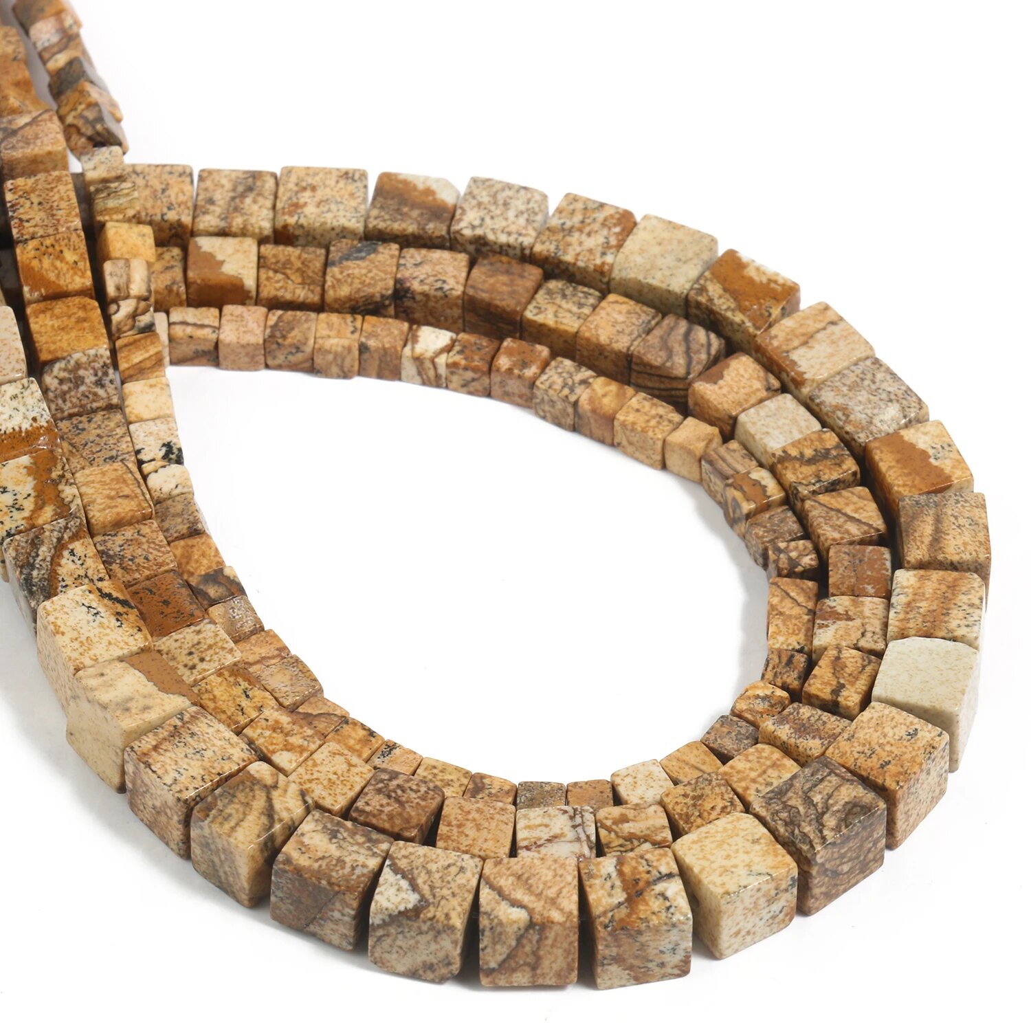 Бусины из камня GMB724 6/8/10 мм 8mm about 45pcs, picture jasper