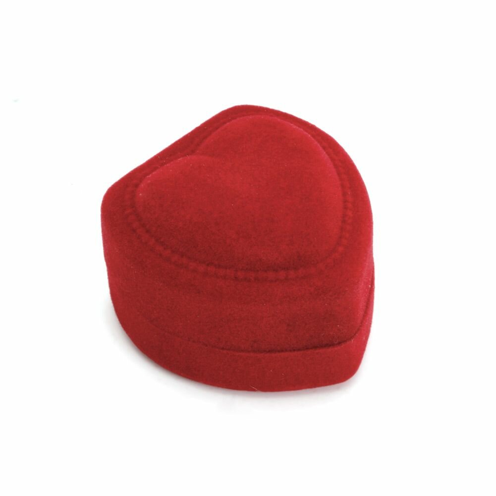 Фланелевая коробочка для колец в виде персикового сердечка