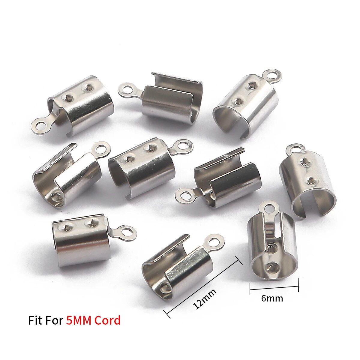 30 шт, обжимные Концевики из нержавеющей стали для браслета, ожерелья Style 05