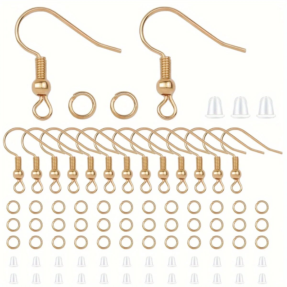 Набор для изготовления сережек из металла 100/300 шт KC Gold 300pcs