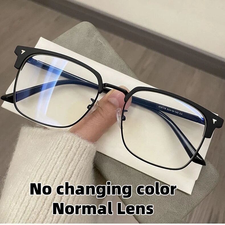 Винтажные квадратные умные фотохромные очки для близорукости с защитой от синего луча для женщин и мужчин, очки для близорукости с минусом диоптрий от 0 до -6,0