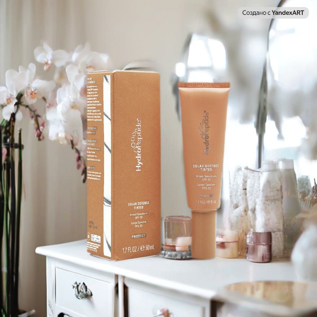 HydroPeptide Солнцезащитный крем для лица с тональным эффектом Solar Defense Tinted protect (SPF 30), 50 мл