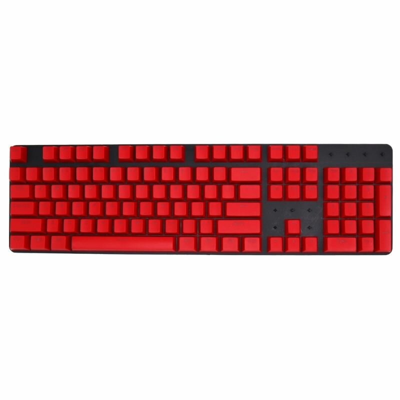 104 шт. Универсальные кейкапы для механической клавиатуры с подсветкой, красный