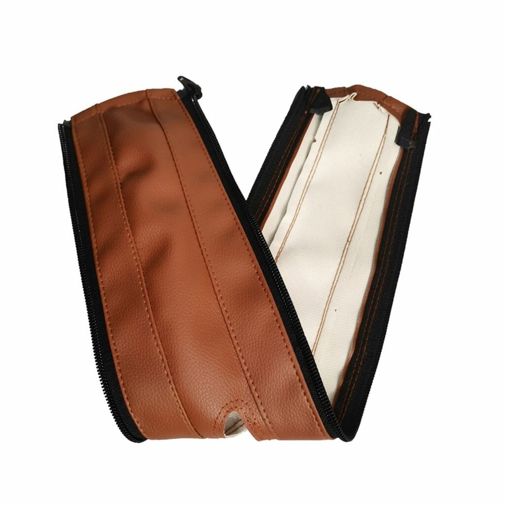 Аксессуары для колясок, Кожаная накладка на ручку коляски - коричневая