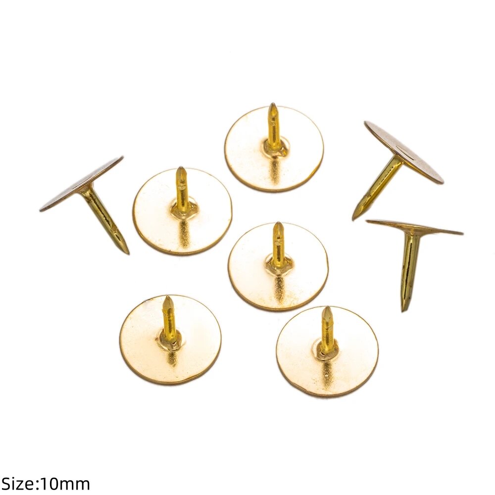 Застежки для брошей, 10mm GD Pin, цвет 10mm GD Pin, 50 шт.