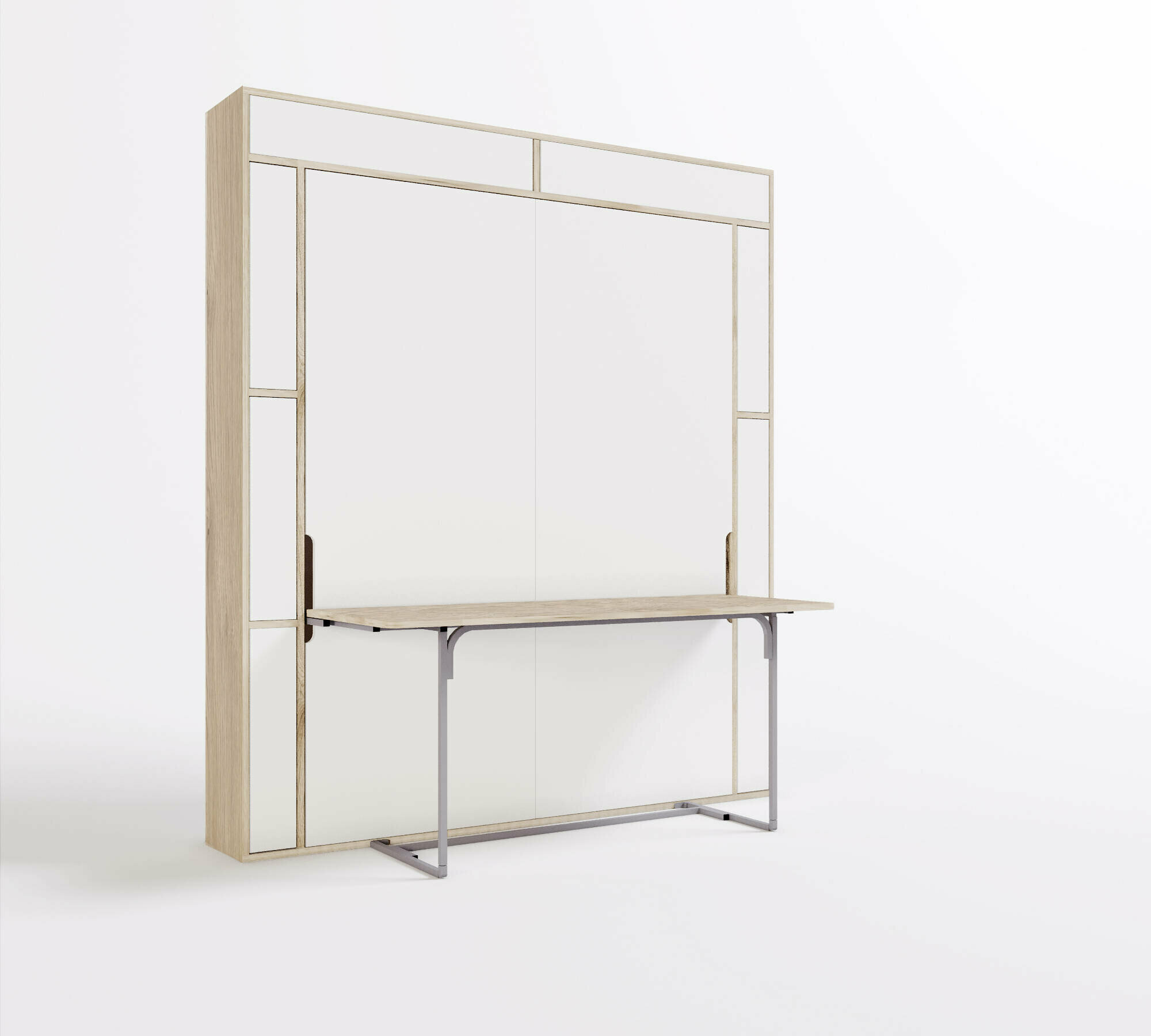 Шкаф кровать-трансформер со столом Летто Таволо 1600 Форма Лайт Сканд