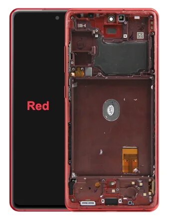 Дисплей в сборе Samsung S20 FE Red TFT с рамкой