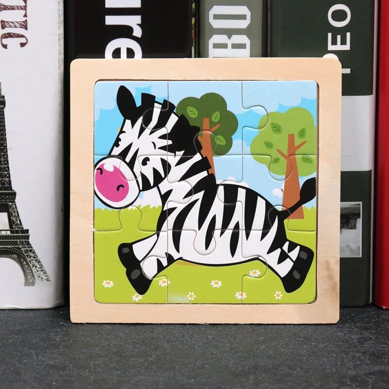 Деревянная головоломка Zebra YunDuo BaBy, 3-6 лет