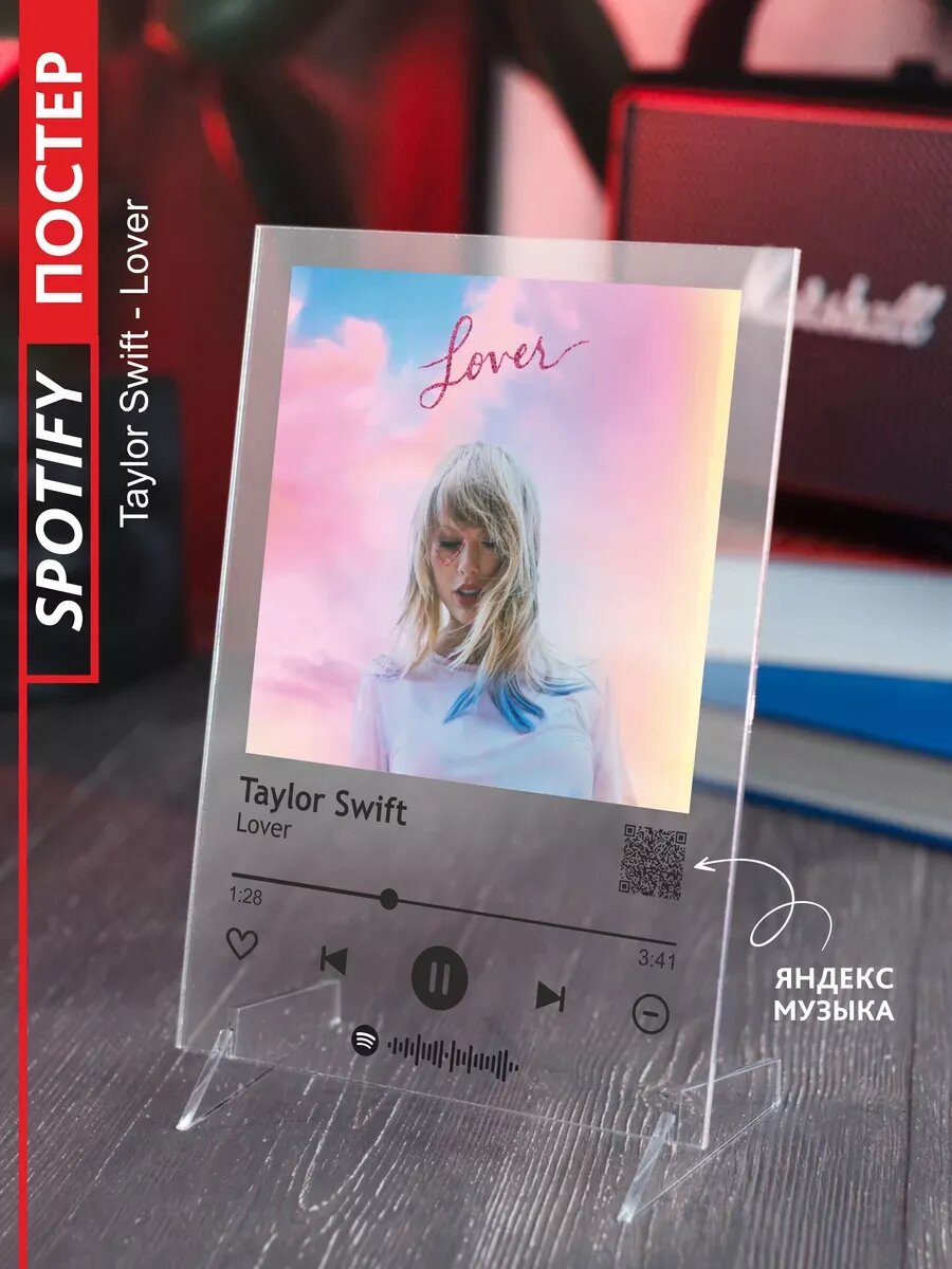 Подарок подруге спотифай постер Taylor Swift - lover