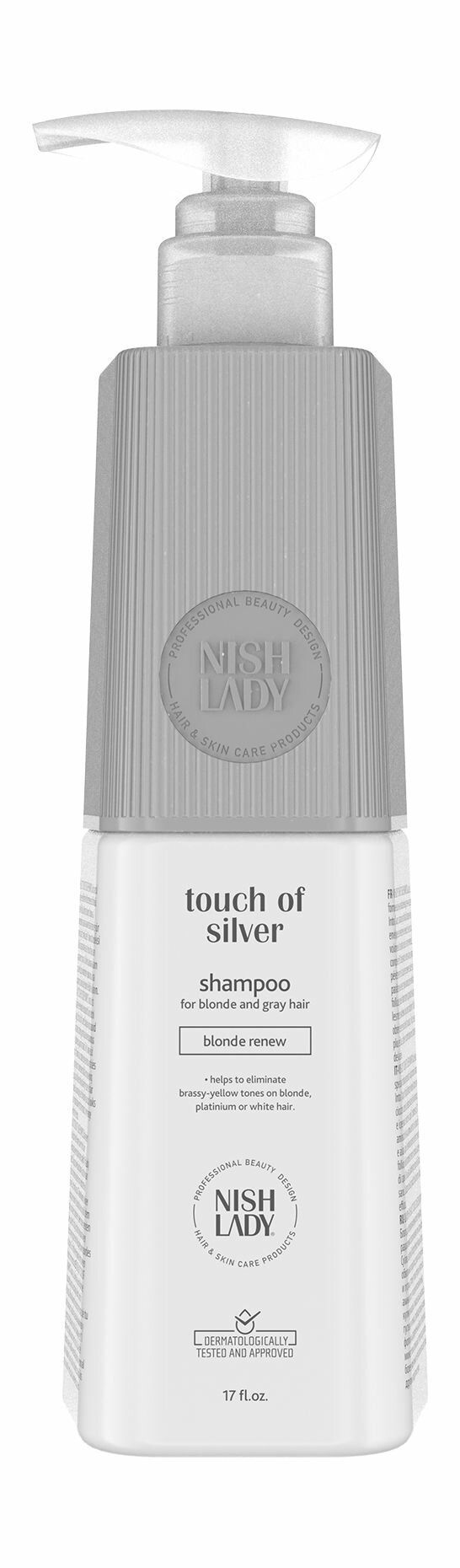 NISHLADY Шампунь для блонда и седых волос Touch Of Silver Shampoo, 503 мл