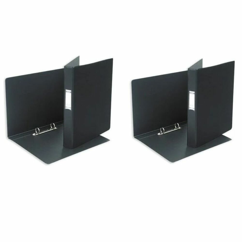 Bantex Папка на 2-х кольцах 35 мм, черная, Россия, 2 шт