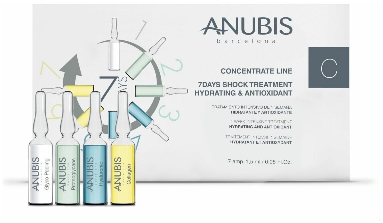 Концентрат 7 дней ШОК-терапии увлажнение и антиоксидант 7 Days Shock Treatment - Hydrating & Antioxidant