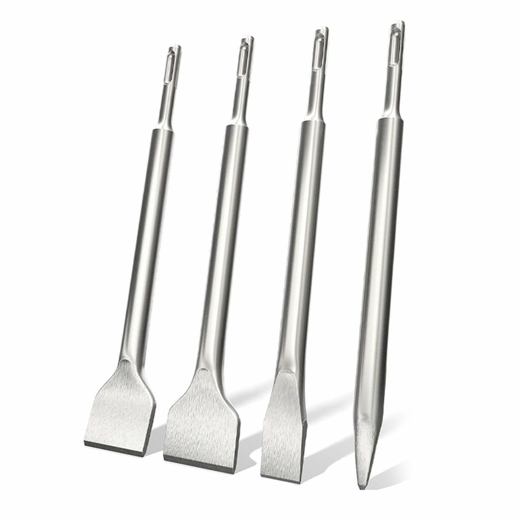 Принадлежности для инструментов, (1 комплект из 4 штук) набор долот с круглой ручкой, двумя углублениями и двумя канавками