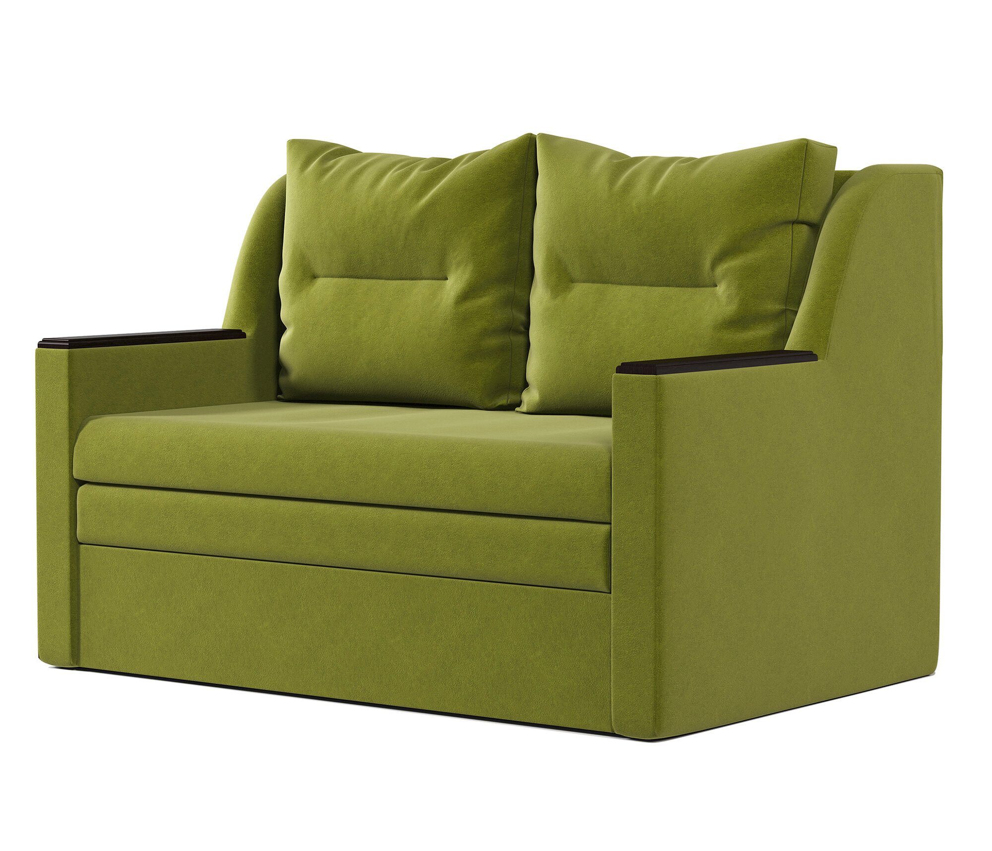 Диван-кровать Шарм-Дизайн Дуэт 122х190 см, диван раскладной, прямой, велюр Дрим эппл