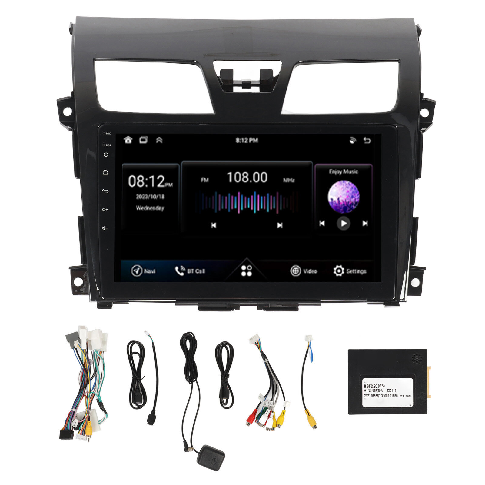 10,1-дюймовая беспроводная автомобильная стереосистема Carplay Bluetooth 1080HD для Android 12, автомобильная GPS-навигация для Altima