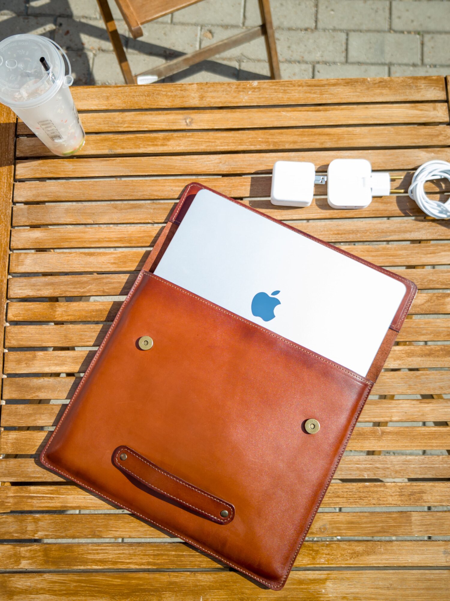 "Чехол для Macbook Air 13" (M1/M2/M3/M4 2020-2025) из натуральной кожи