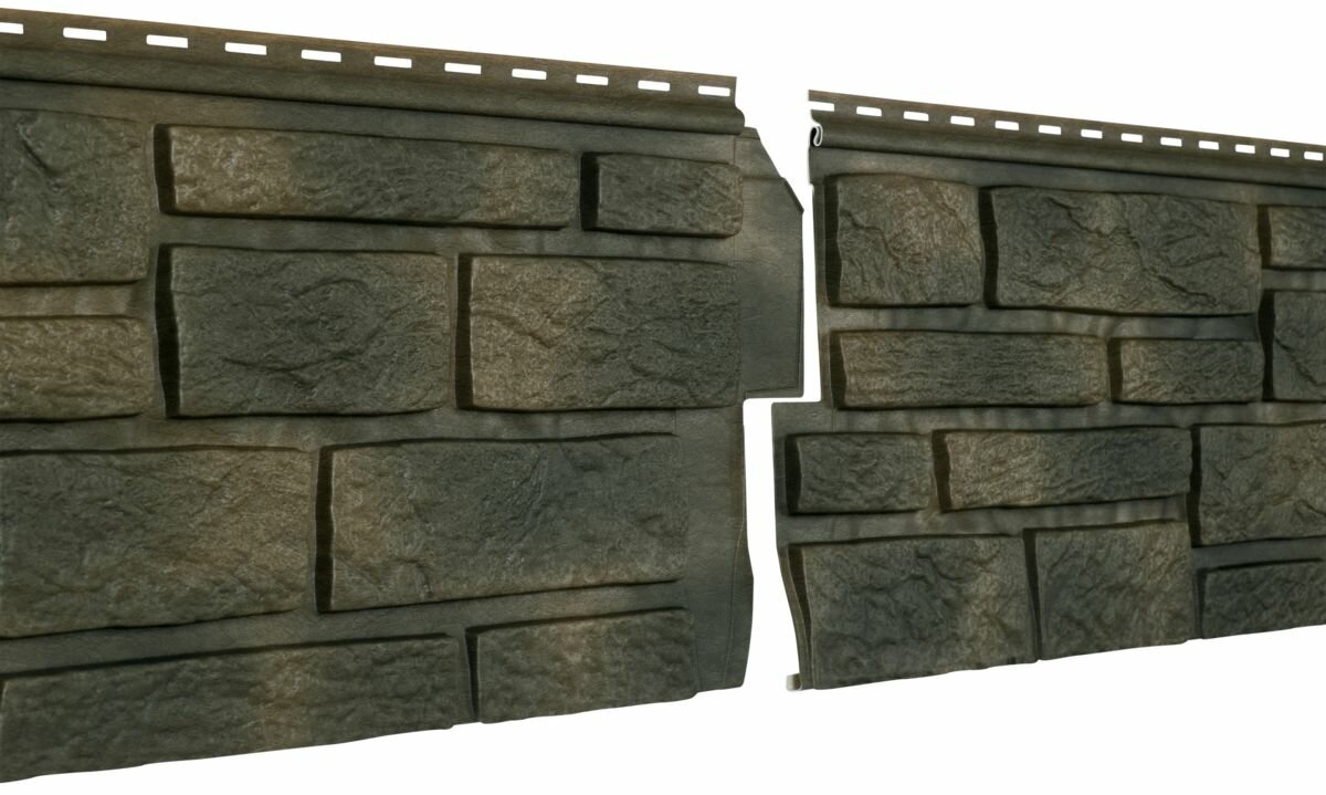 Ю-пласт Фасадные панели Стоун-Хаус, S-Lock, Таганай, Таёжный, 15 шт