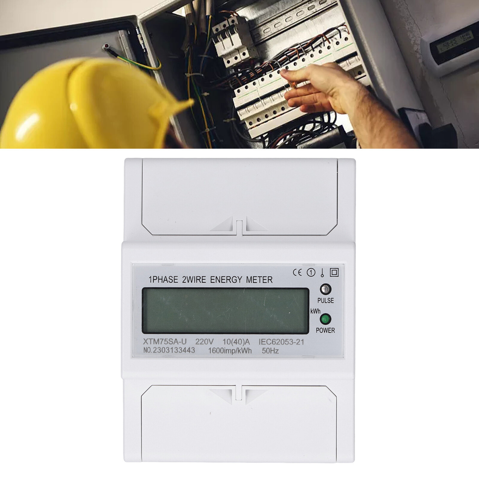 Счетчик на DIN-рейке 1 фаза, 4P, 10A, 220V DC, для бытовой техники