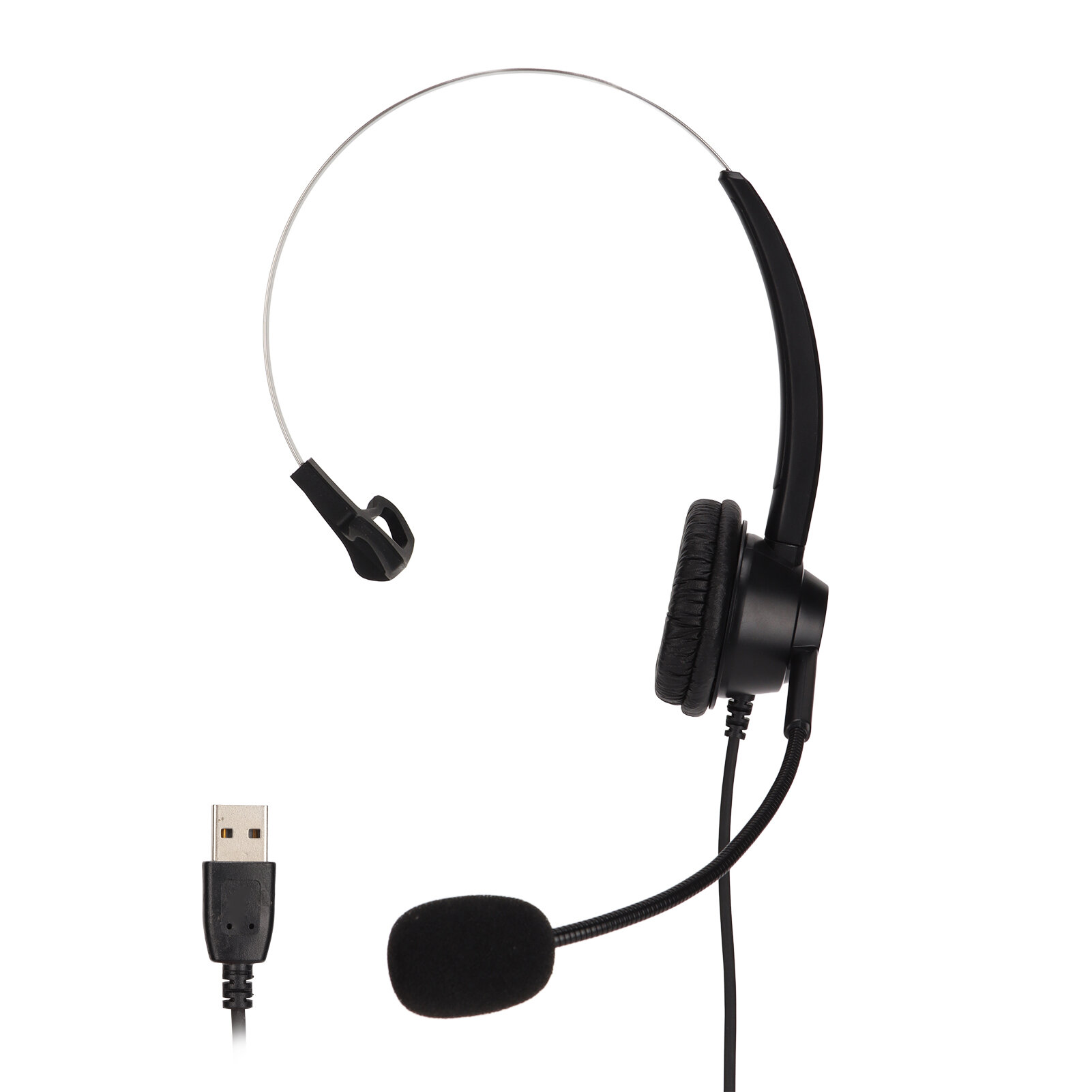 H360DUSB Деловая гарнитура с одним ухом, Черная USB-гарнитура для бизнеса с шумоподавлением для USB-интерфейса