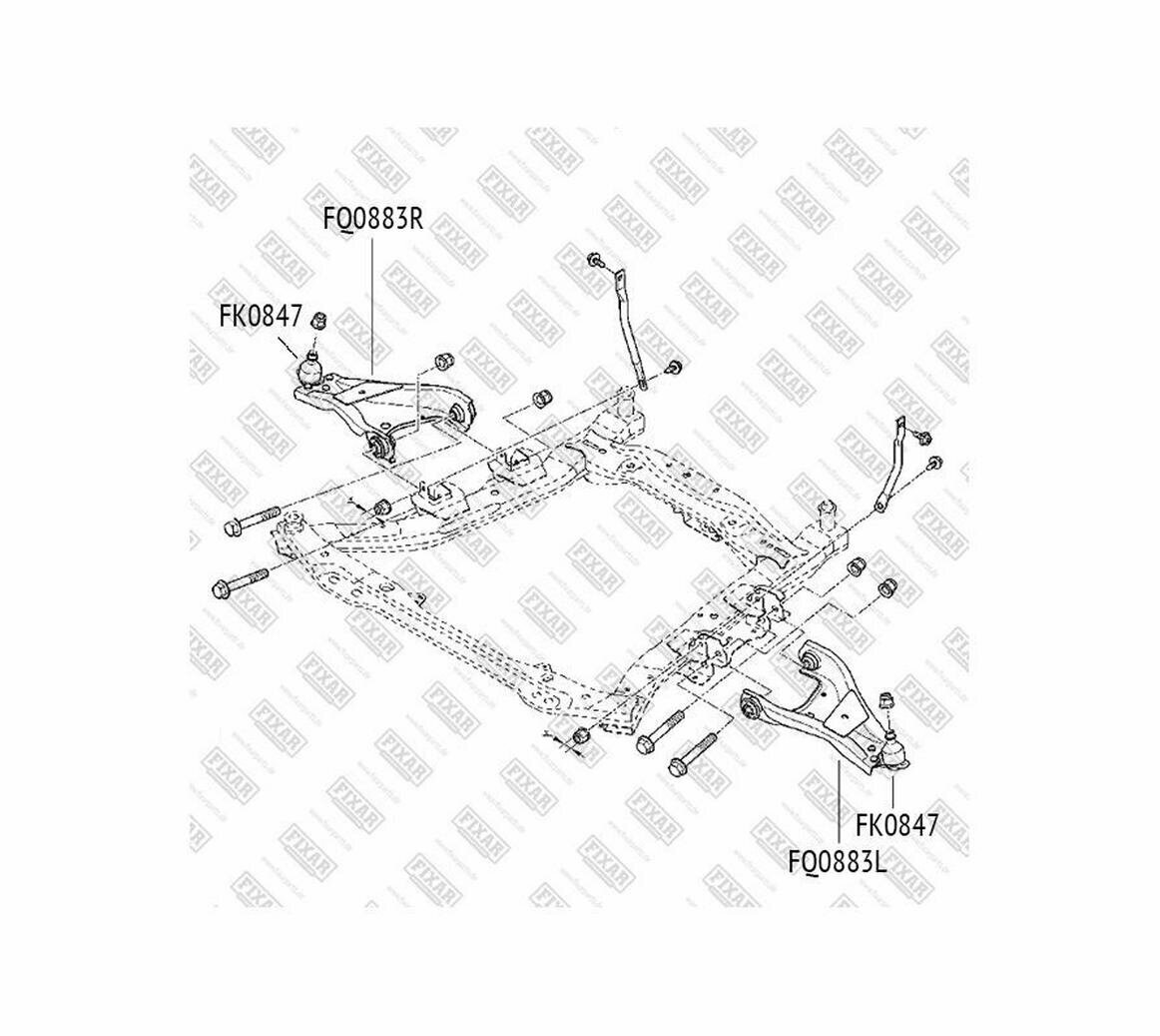 Fixar fq0883l рычаг подвески передний нижний левый renault duster 10