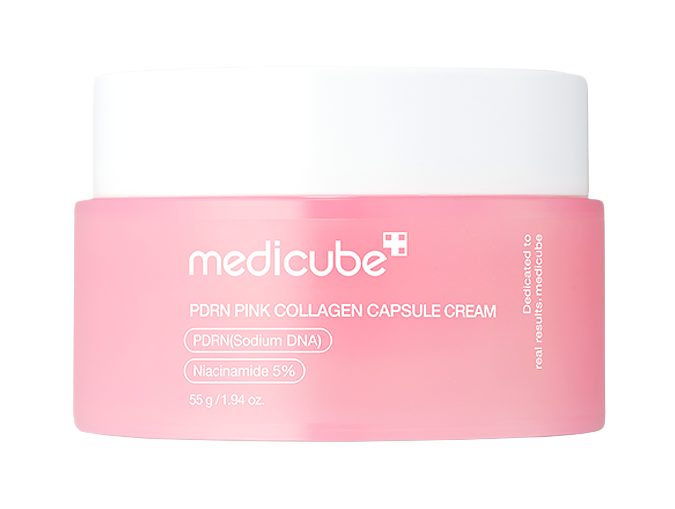 Укрепляющий капсульный крем с пдрн и пептидами Medicube PDRN Pink Collagen Capsule Cream, 55 г