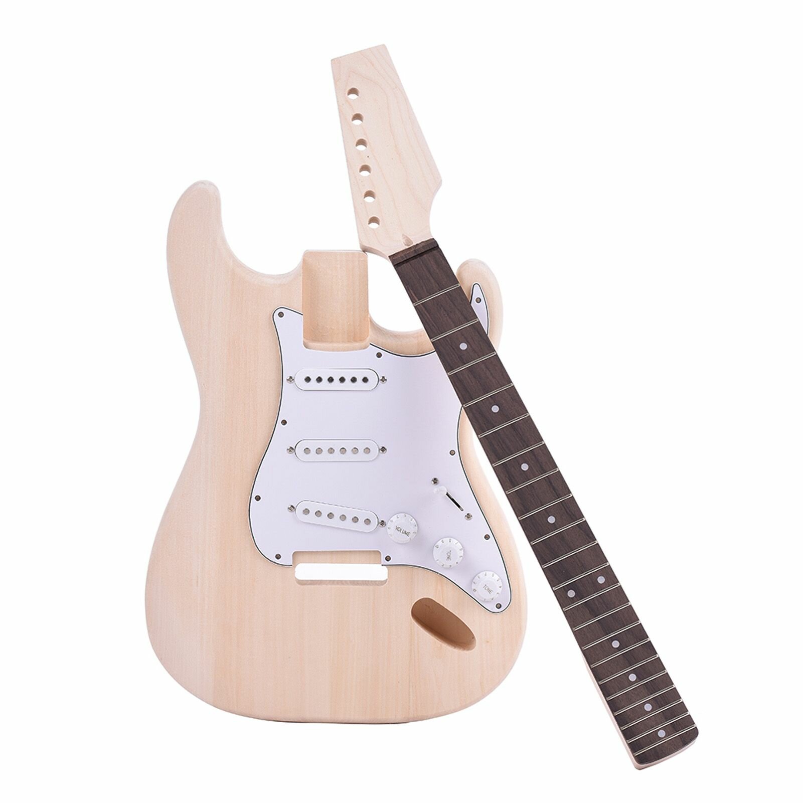 Стильная электрогитара из липы с кленовым грифом и палисандровой накладкой для самостоятельной сборки
