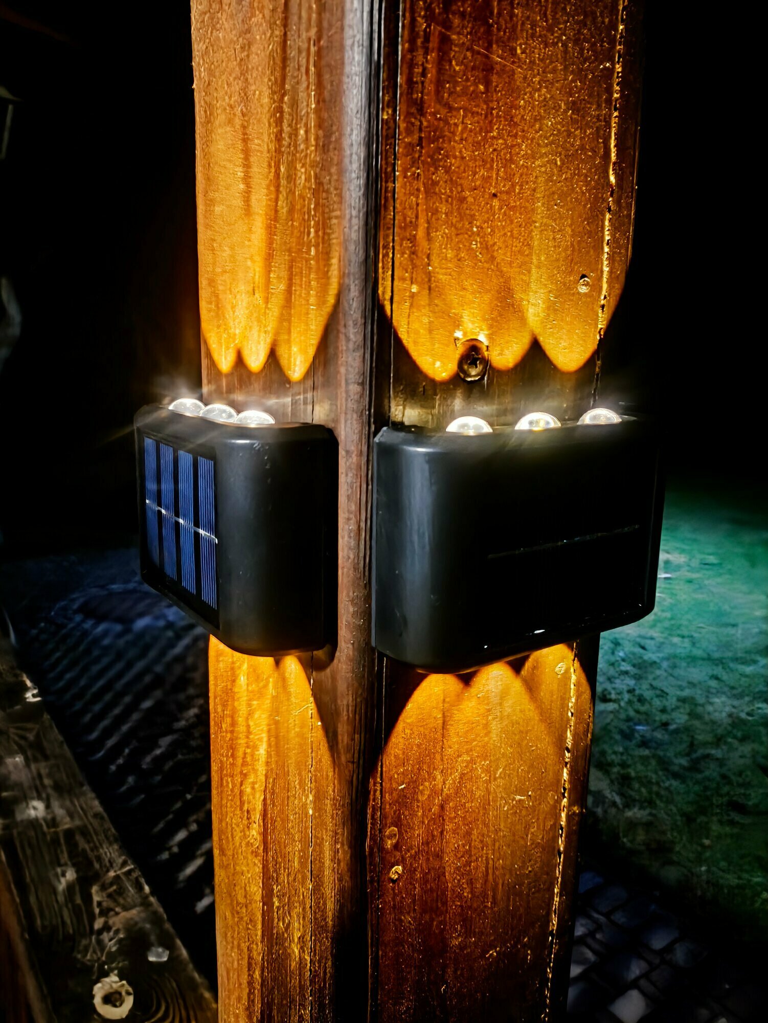 2шт Уличный светильник на солнечных батареях 6 лучей. IP 67, Время автономной работы 8ч, декоративная подсветка.