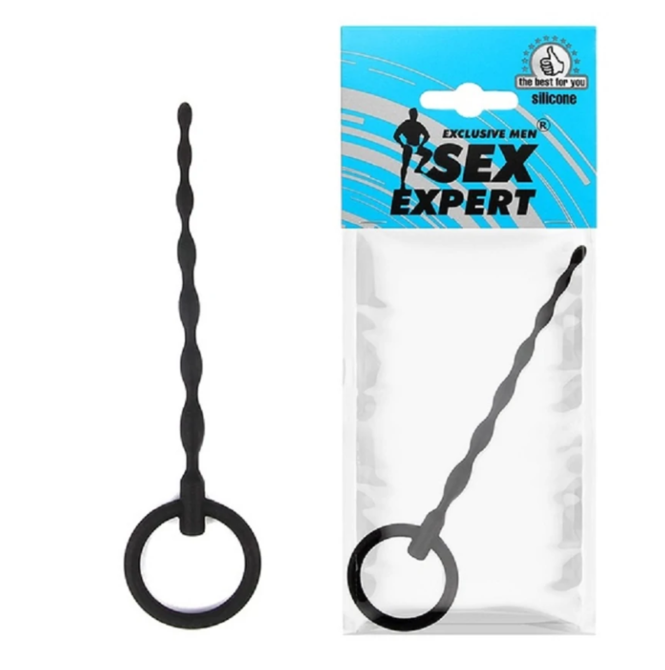 Уретральный стимулятор "Sex Expert", гибкий, силиконовый, длина 12 см