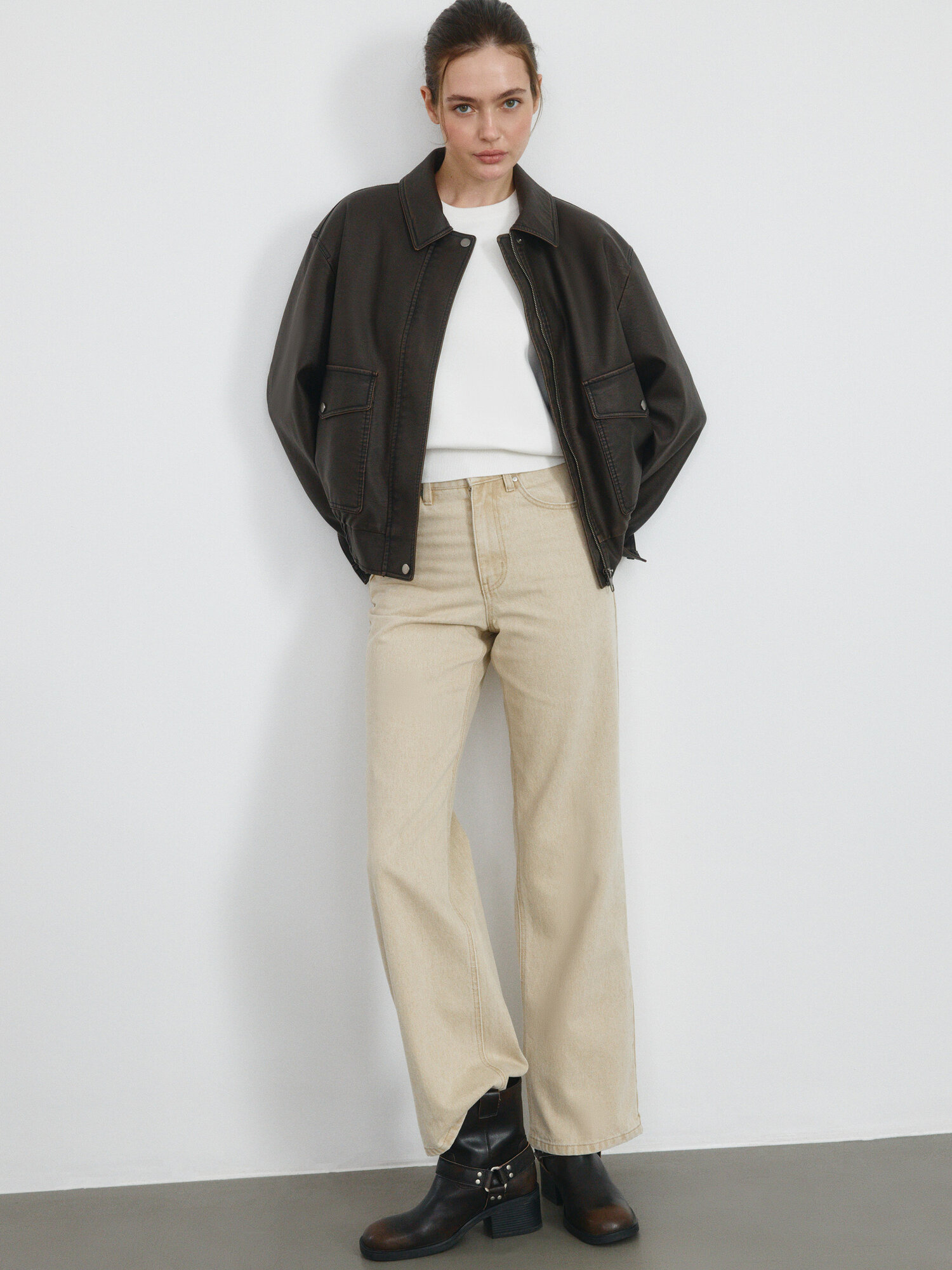 Джинсы широкие 