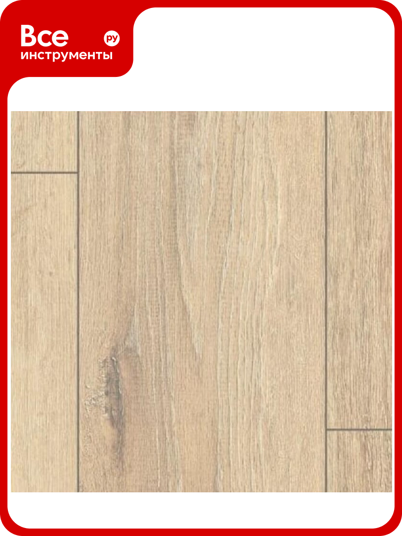 Ламинат Woodstyle 33 класс, влагостойкий, 1,99 м2, фаска Дуб сомрсет, деревянный, 8 мм