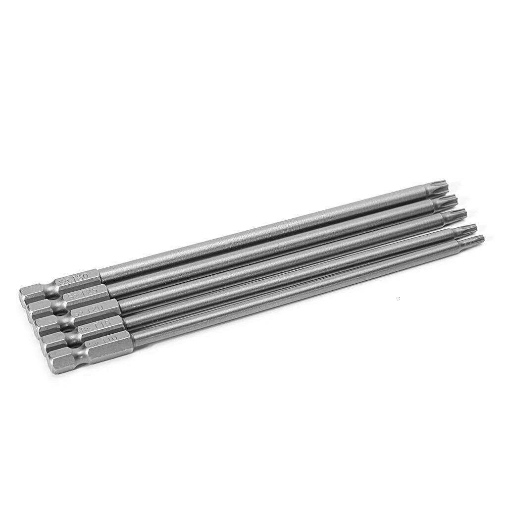 Набор магнитных бит Torx T10-T30 (5 шт), Серебро