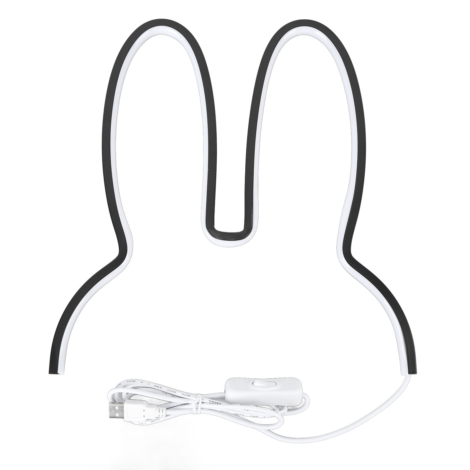 Неоновая вывеска «Заячьи ушки» с теплым светом, настенный декор, светодиодная неоновая подсветка в виде зайчика с USB-питанием для семейного бара и вечеринки.