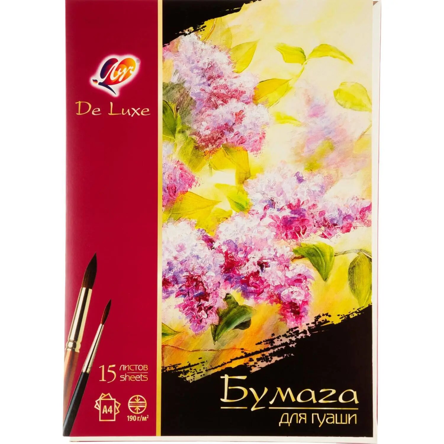 Бумага для гуаши Луч De Luxe А4 210x297 15л в папке 32С 2081-08