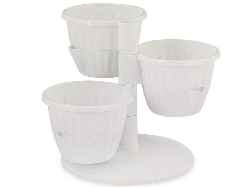 Горшок цветочный Каскад 0.7л (белый)